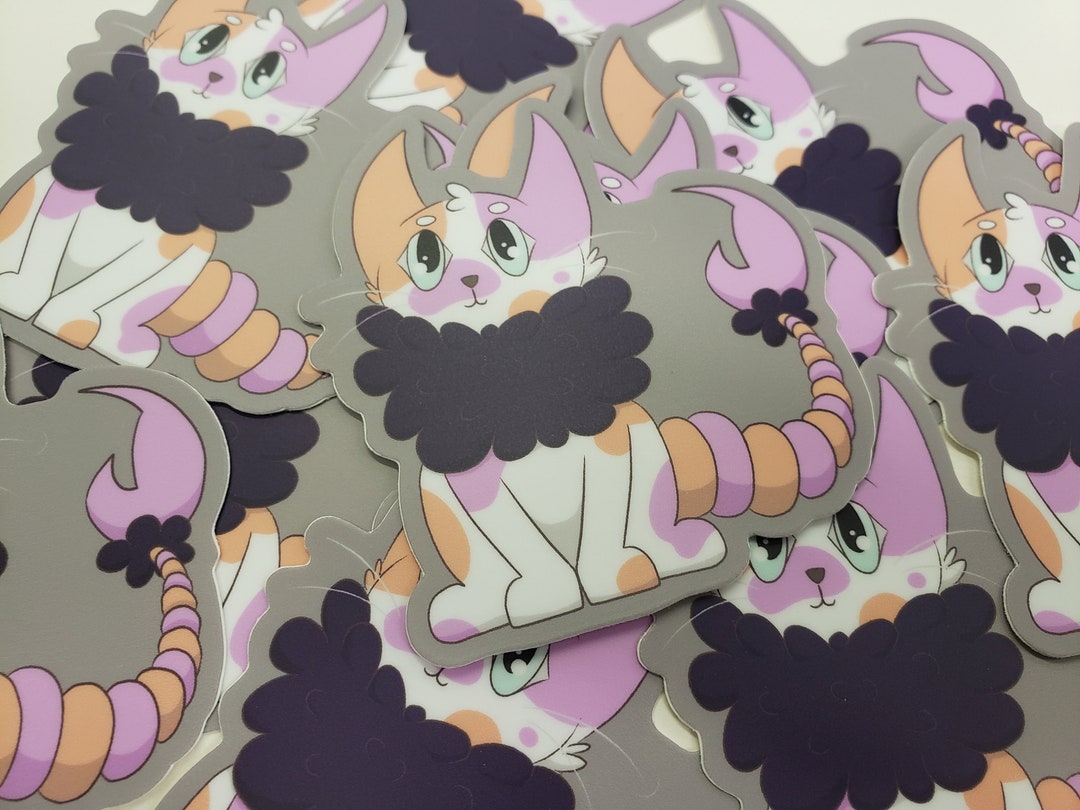 Kandi the Manticore - Monster Cat - 2.79 X 3 Inch Vinyl Sticker - Etsy