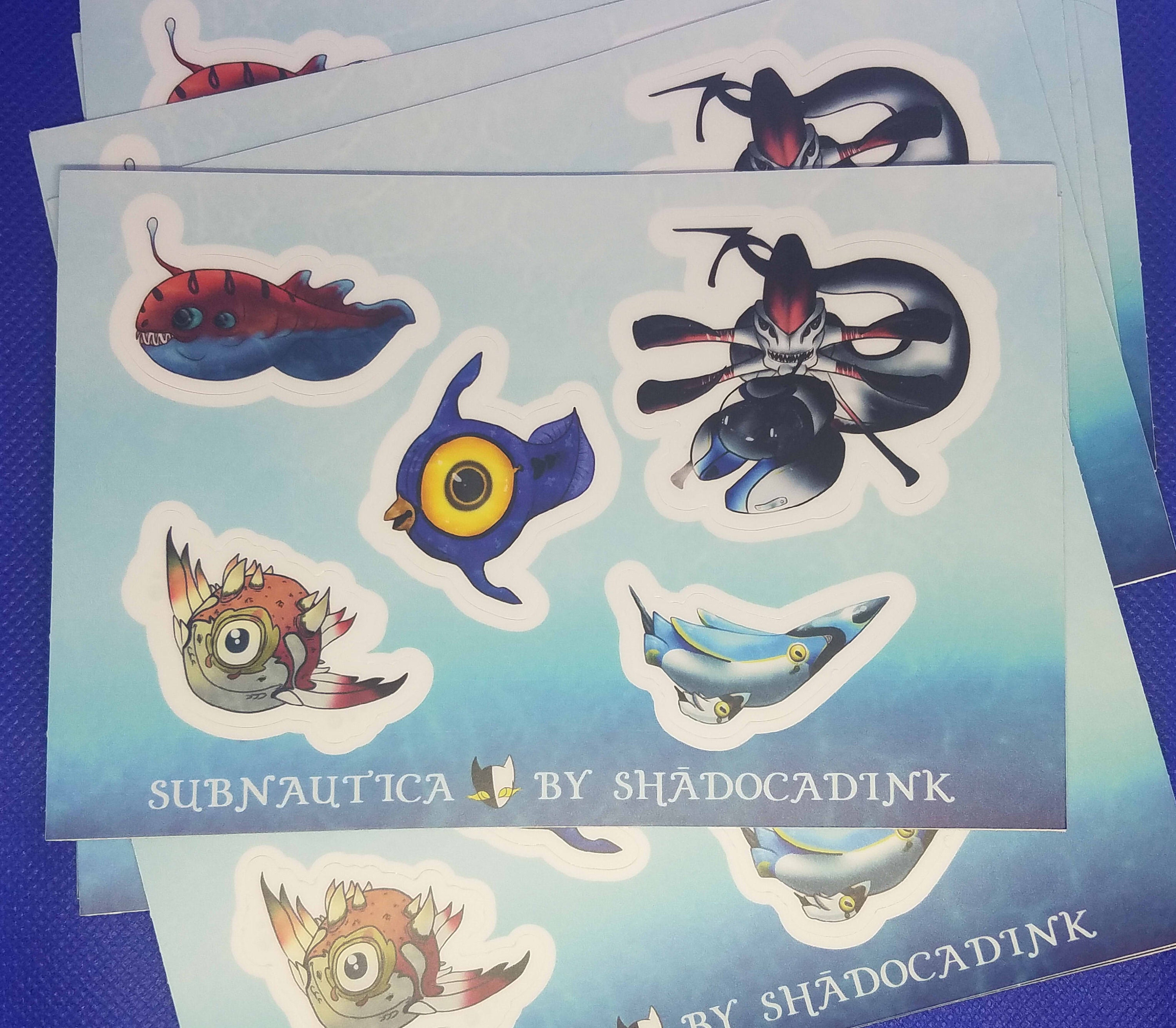 Subnautica Fauna Sticker Sheet | Etsy