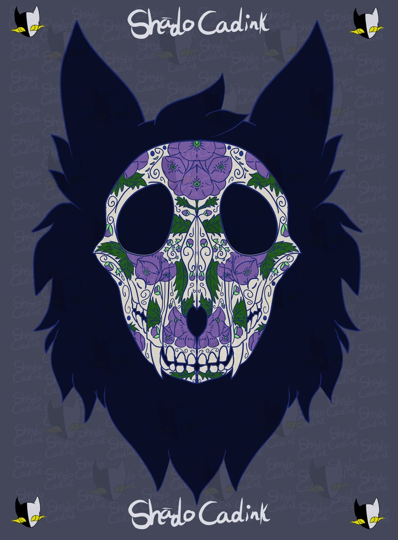 Mal0 SCP 1471 Wolfsbane Sugar Skull Glitter Sticker 2.11 X 3 - Etsy