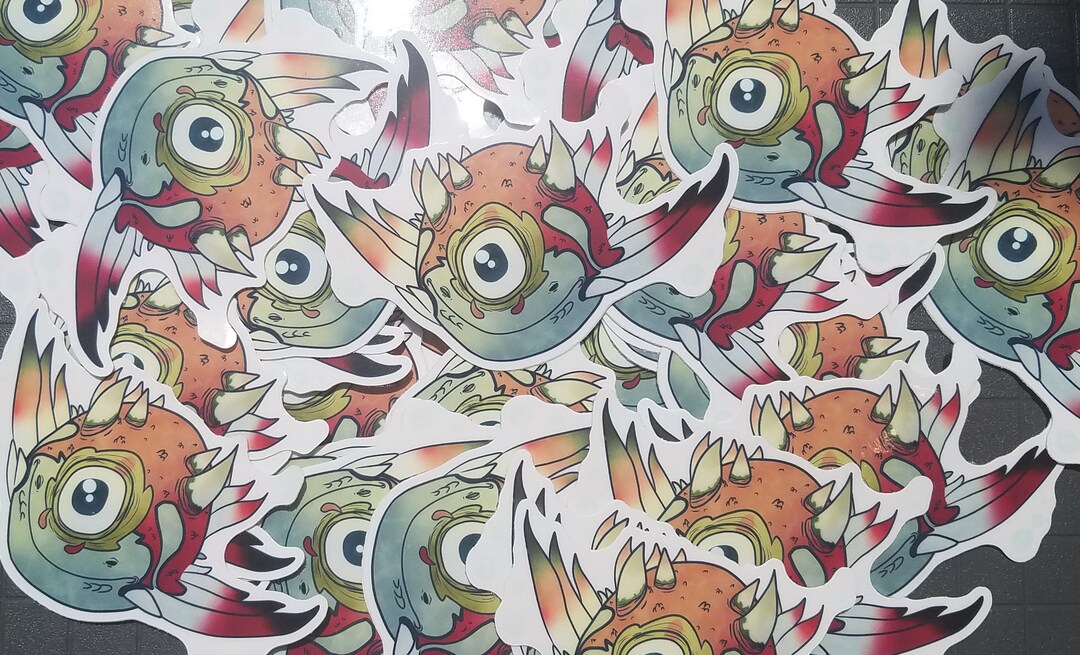 Crashfish - Glossy Vinyl Stickers, SUBNAUTICA - Etsy