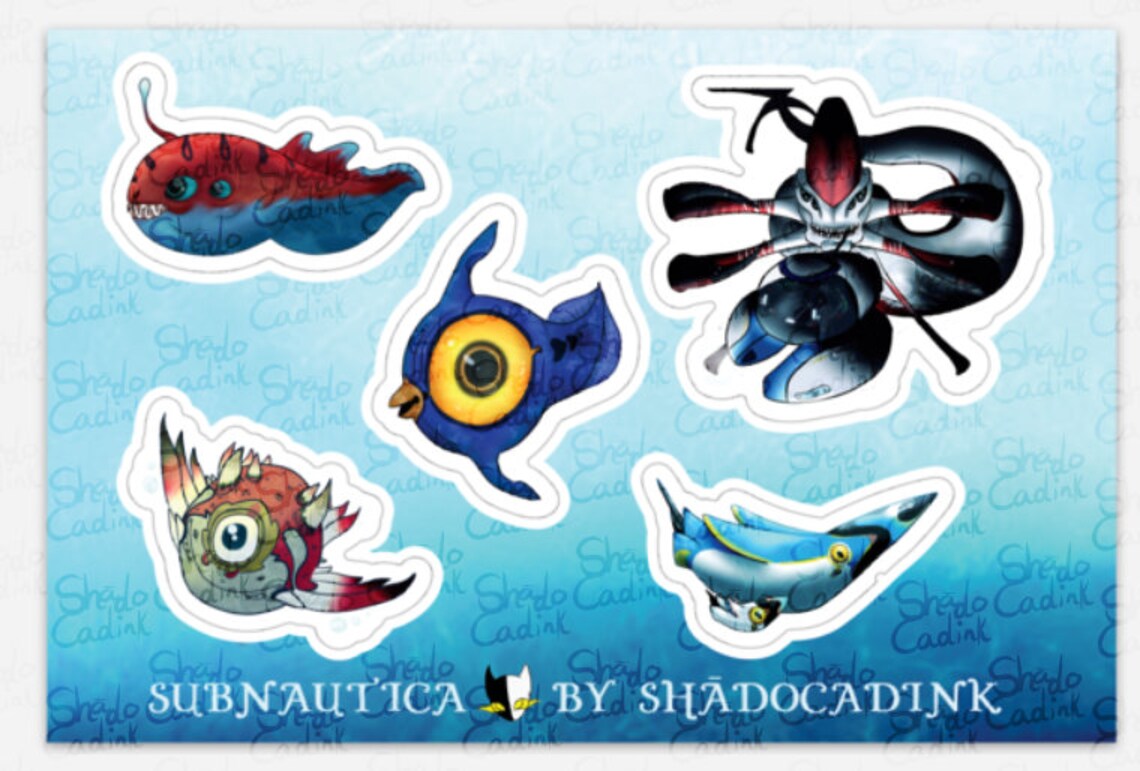 Subnautica Fauna Sticker Sheet | Etsy
