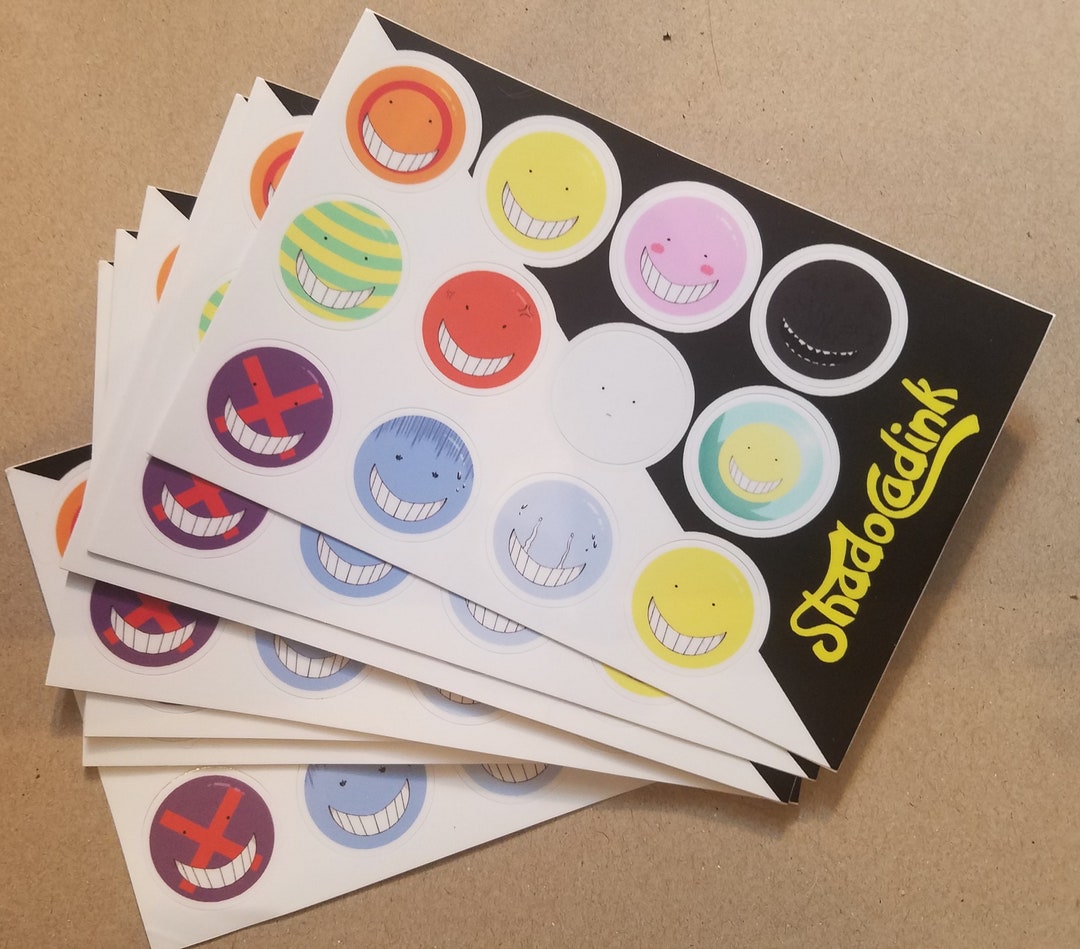 Koro Sensei Vinyl Sticker SHEET Assassination Classroom - Etsy