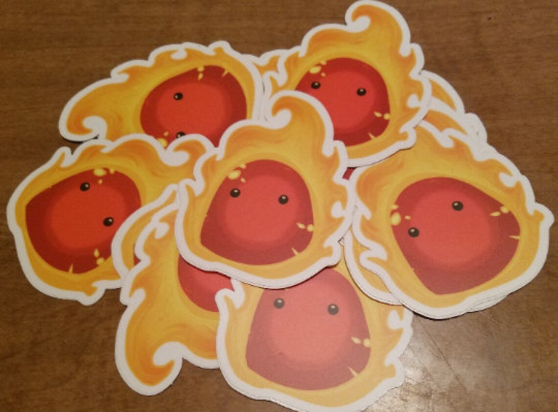 Slime Rancher Vinyl Stickers 4 Piece Set Lucky Tabby Fire | Etsy