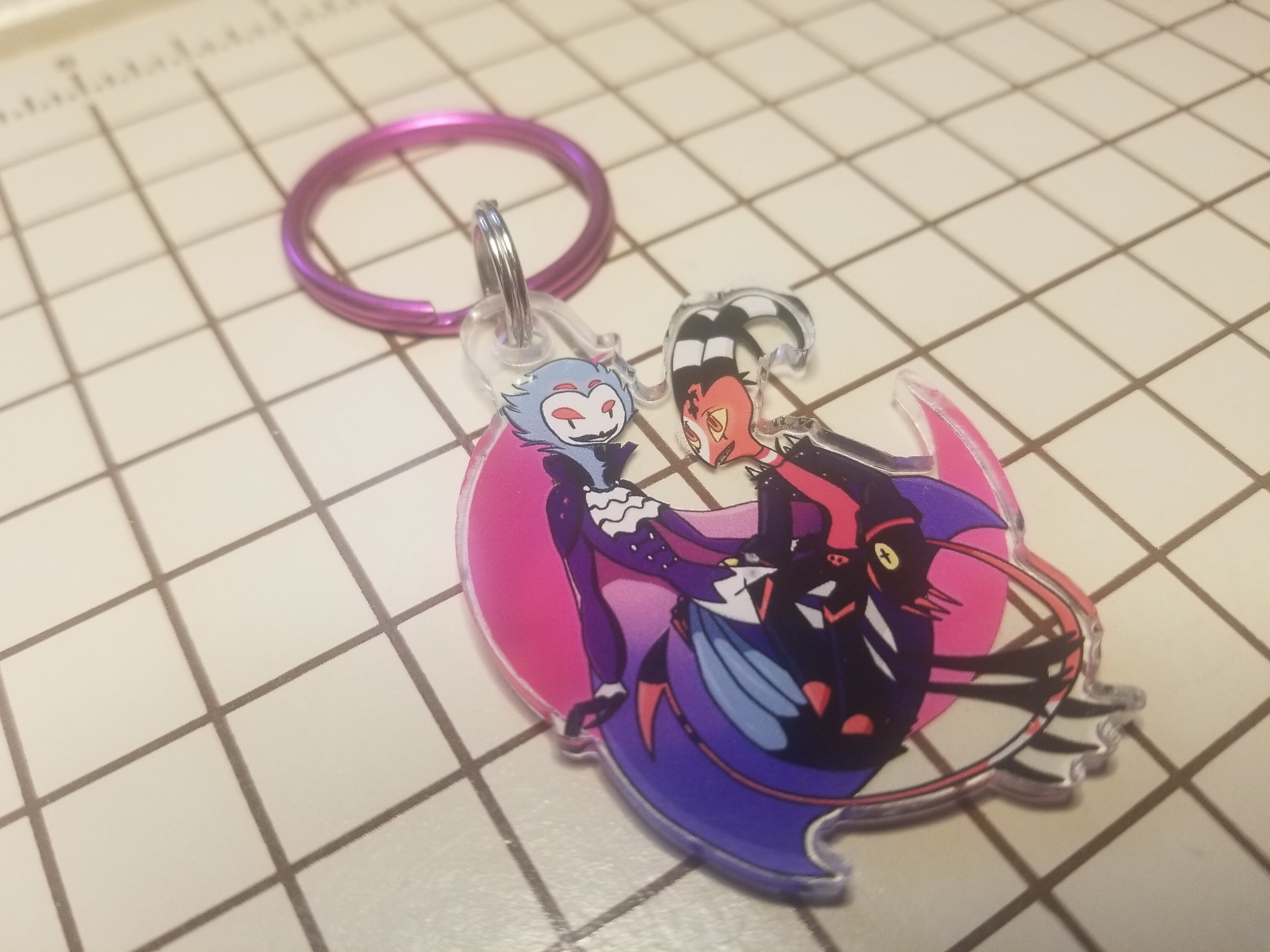 Blitzo X Stolas Helluva Boss Inspired Keychains 2 Inch - Etsy