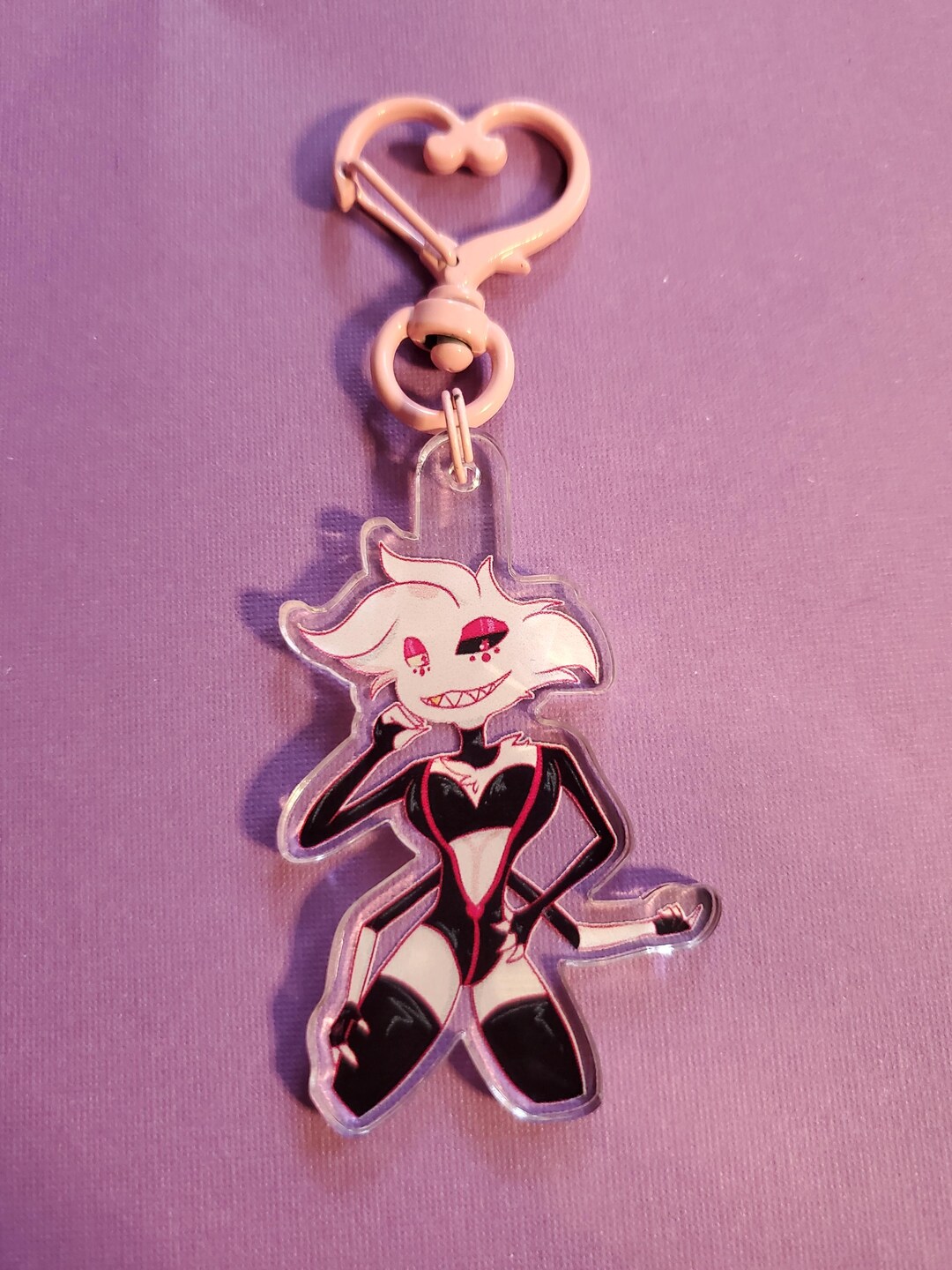 Angel Dust POISON Acrylic Keychain Charm - Hazbin Hotel - Etsy