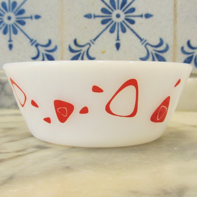 Red Atomic Bowl - Etsy