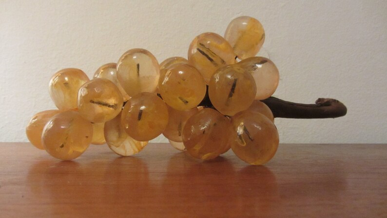 Vintage Amber Colored Lucite/acrylic/resin Bunch/cluster of Large ...