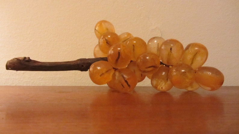 Vintage Amber Colored Lucite/acrylic/resin Bunch/cluster of Large ...