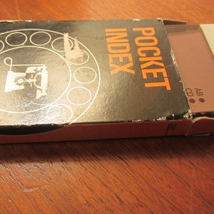 Vintage pocket Index, Model KL-33 White Plastic Mini Phone Index ...