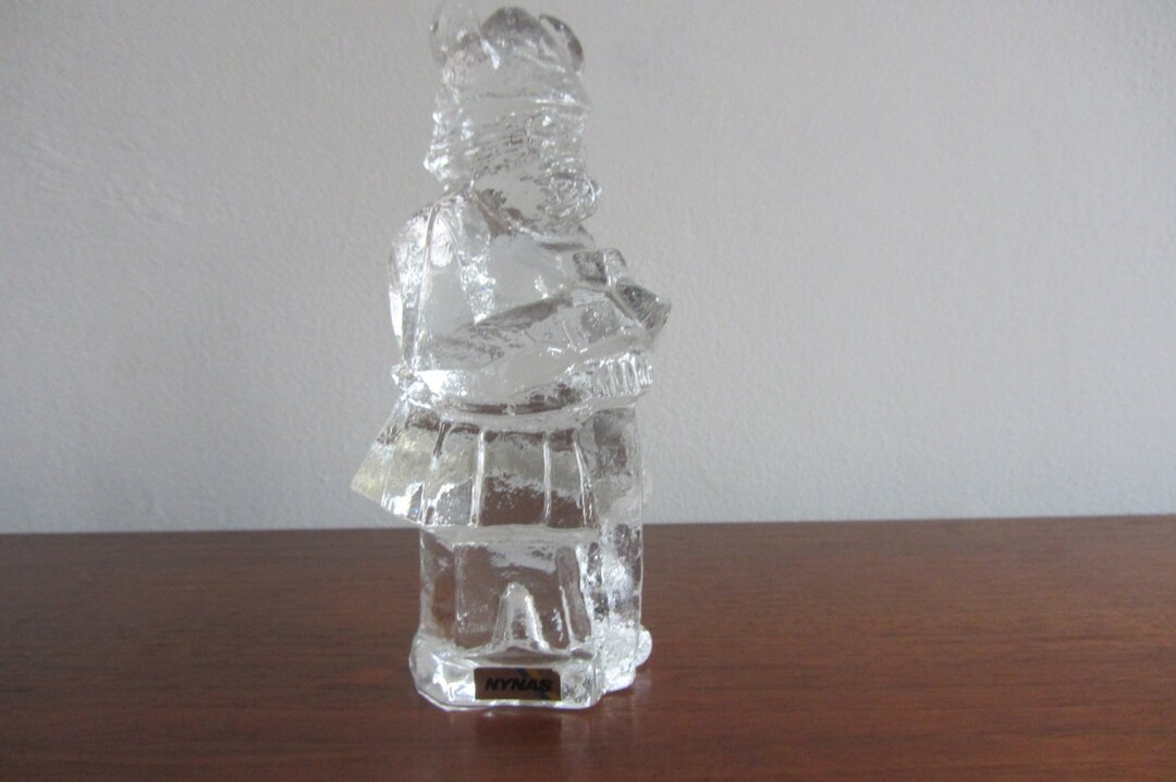 UNO WESTERBERG - Pukeberg Glass Viking Figurine/paperweight - Made in ...