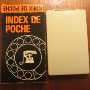 Vintage pocket Index, Model KL-33 White Plastic Mini Phone Index ...