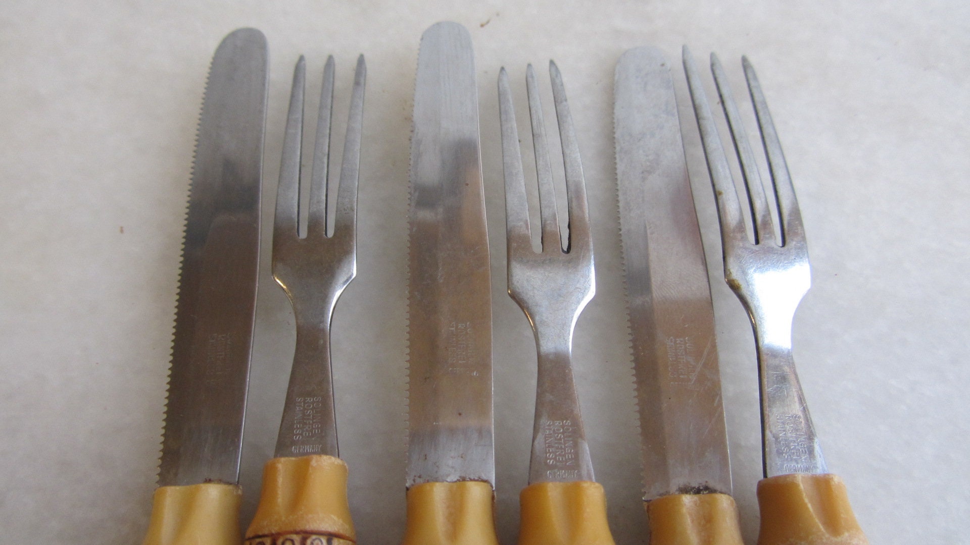 SOLINGEN Rostfrei Stainless Six-pieces Cutlery Set of 3 | Etsy