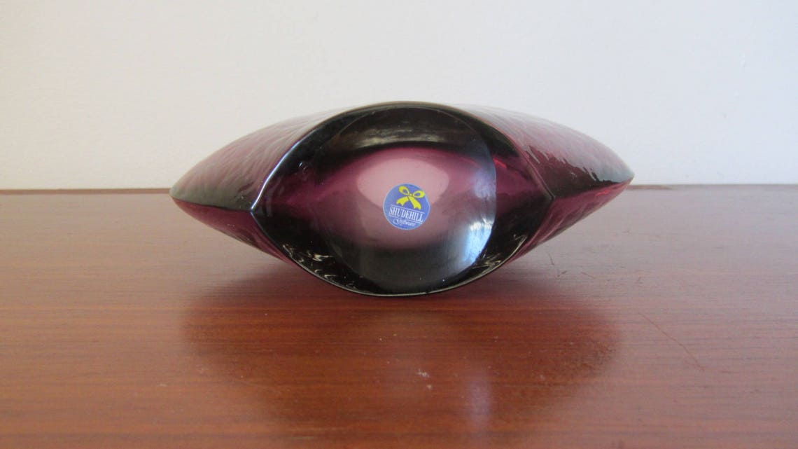 SHUDEHILL Giftware Bulb Shaped Textured Purple Glass Flower - Etsy UK