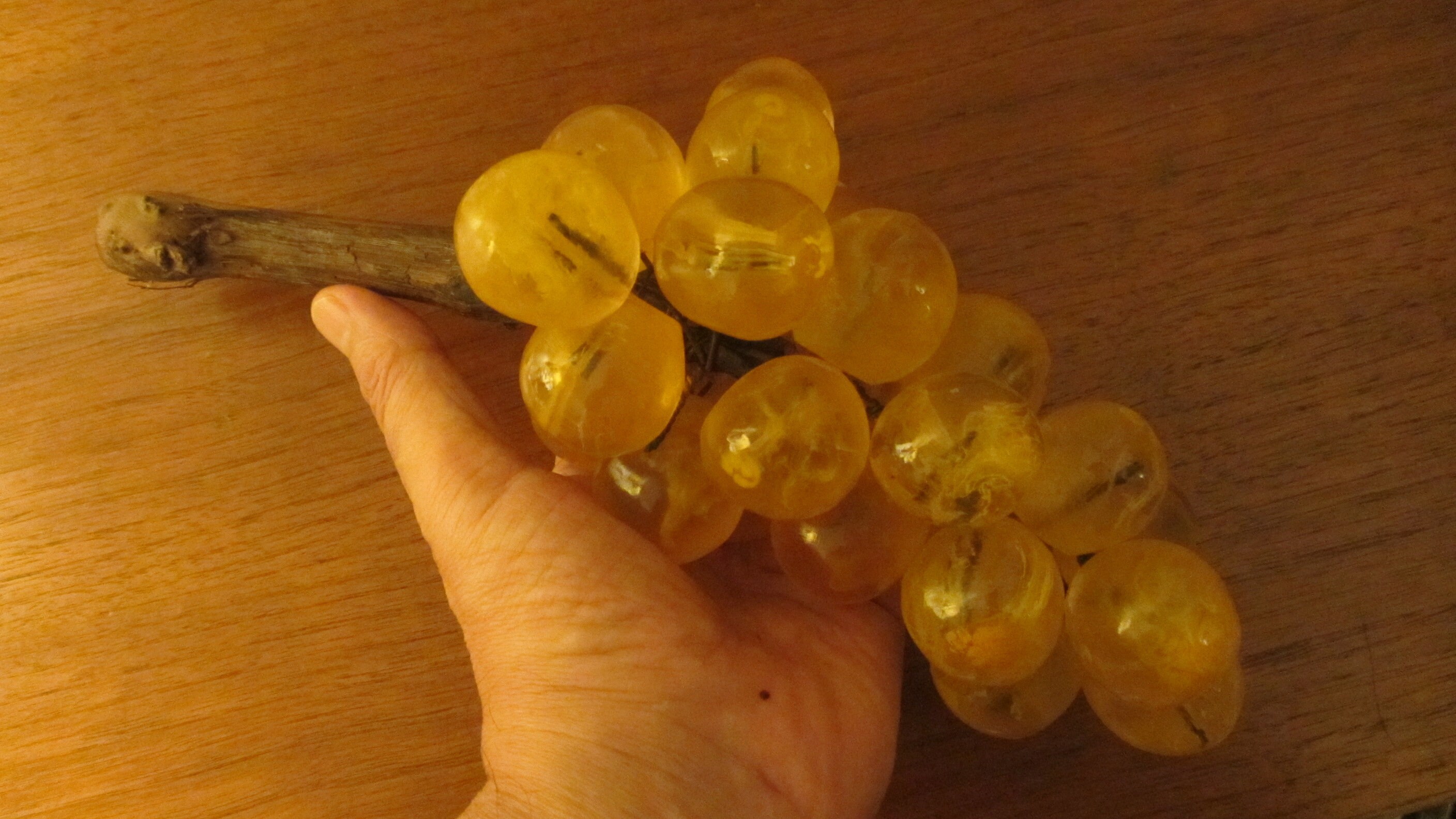 Vintage Amber Colored Lucite/acrylic/resin Bunch/cluster of Large ...