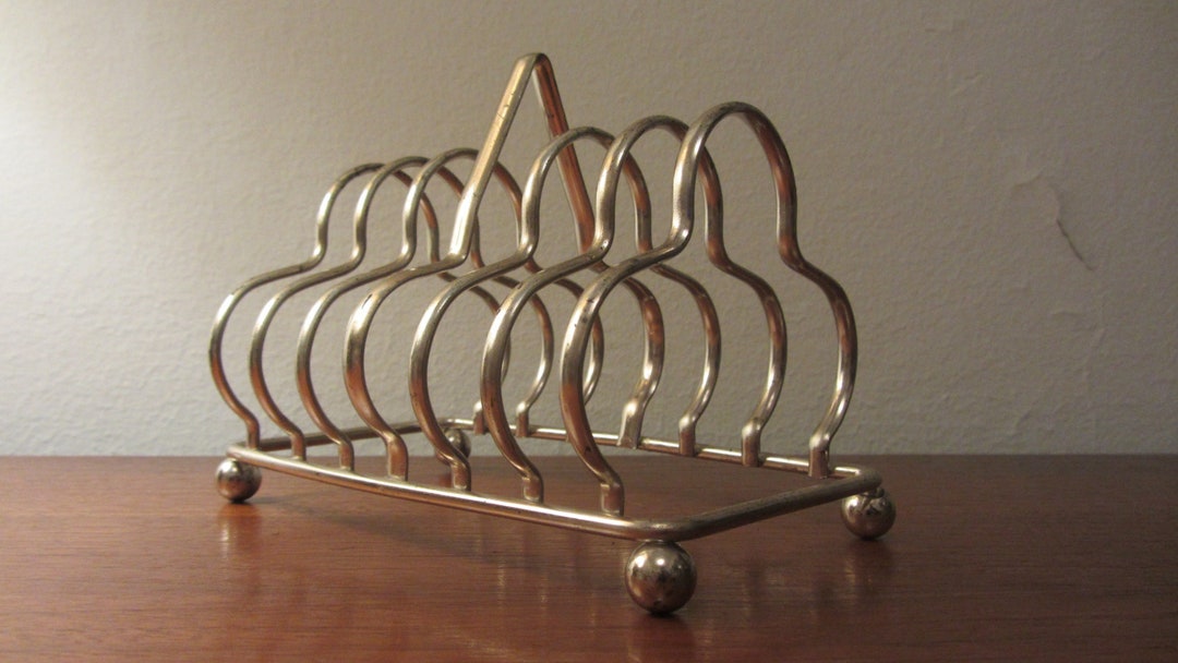 Vintage Chromium Plated Metal Breakfast Toast Rack or Letter/napkin ...