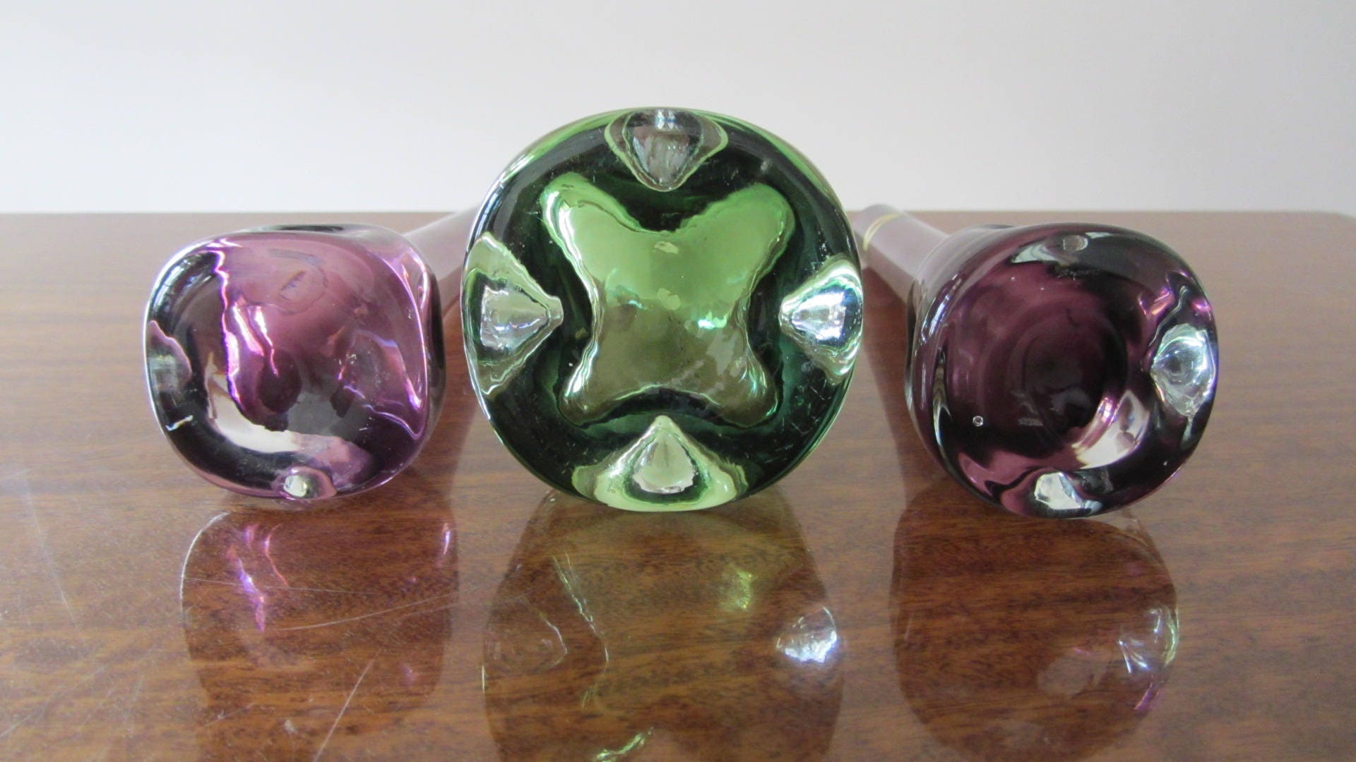 INGRID GLAS Lord Nelson Large and Tall Green Tubular Glass - Etsy