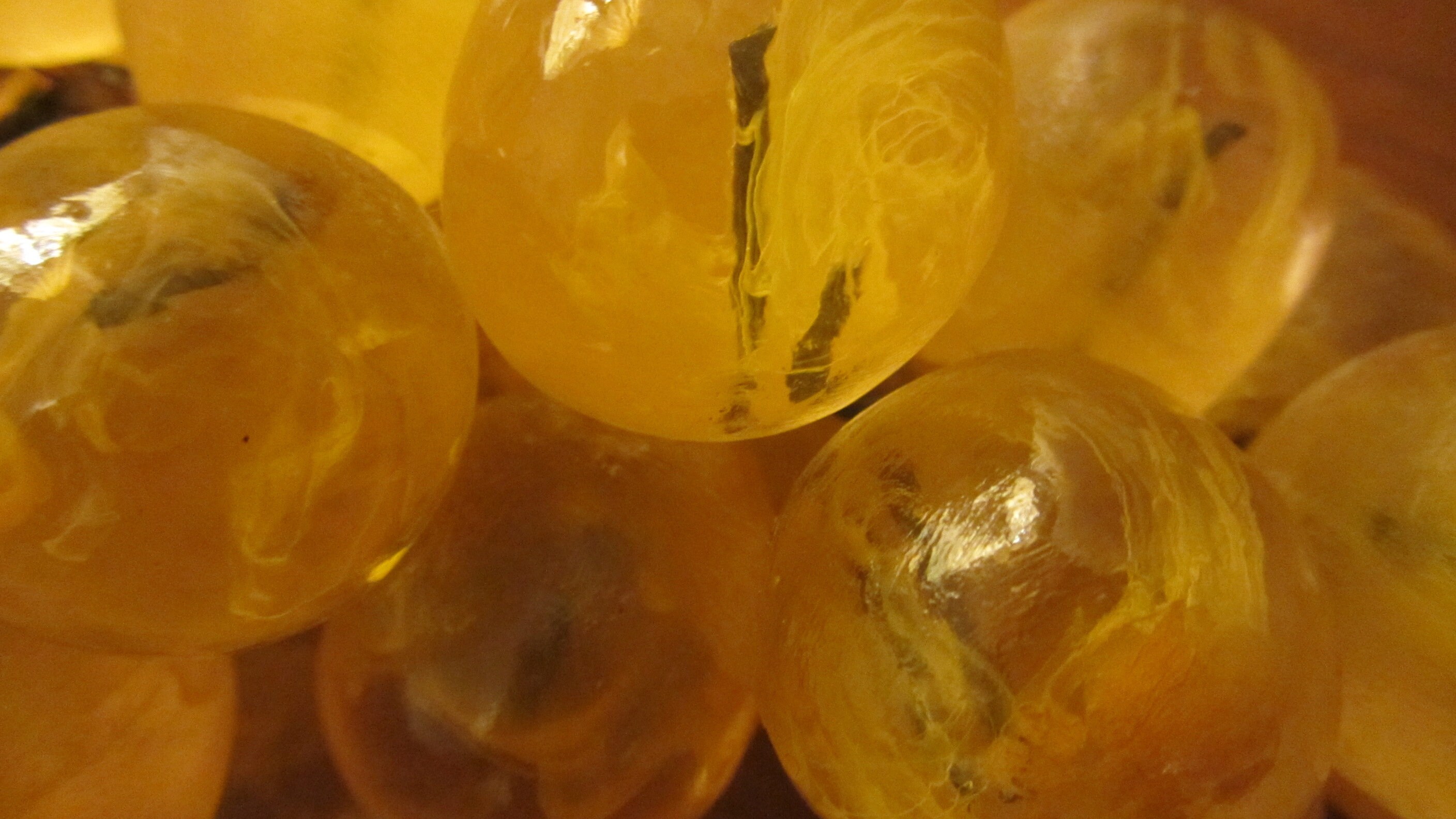Vintage Amber Colored Lucite/acrylic/resin Bunch/cluster of Large ...