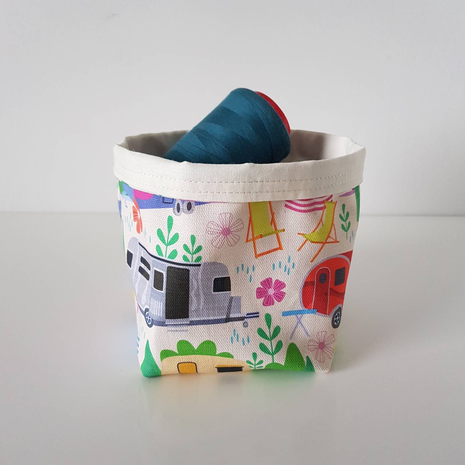 Caravan Fabric Storage Baskets - Etsy UK