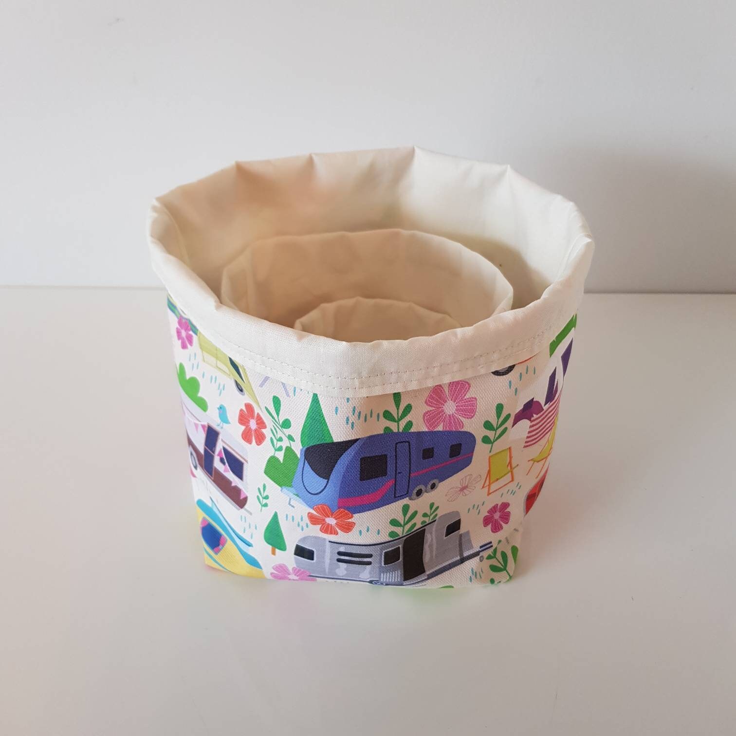 Caravan Fabric Storage Baskets - Etsy UK