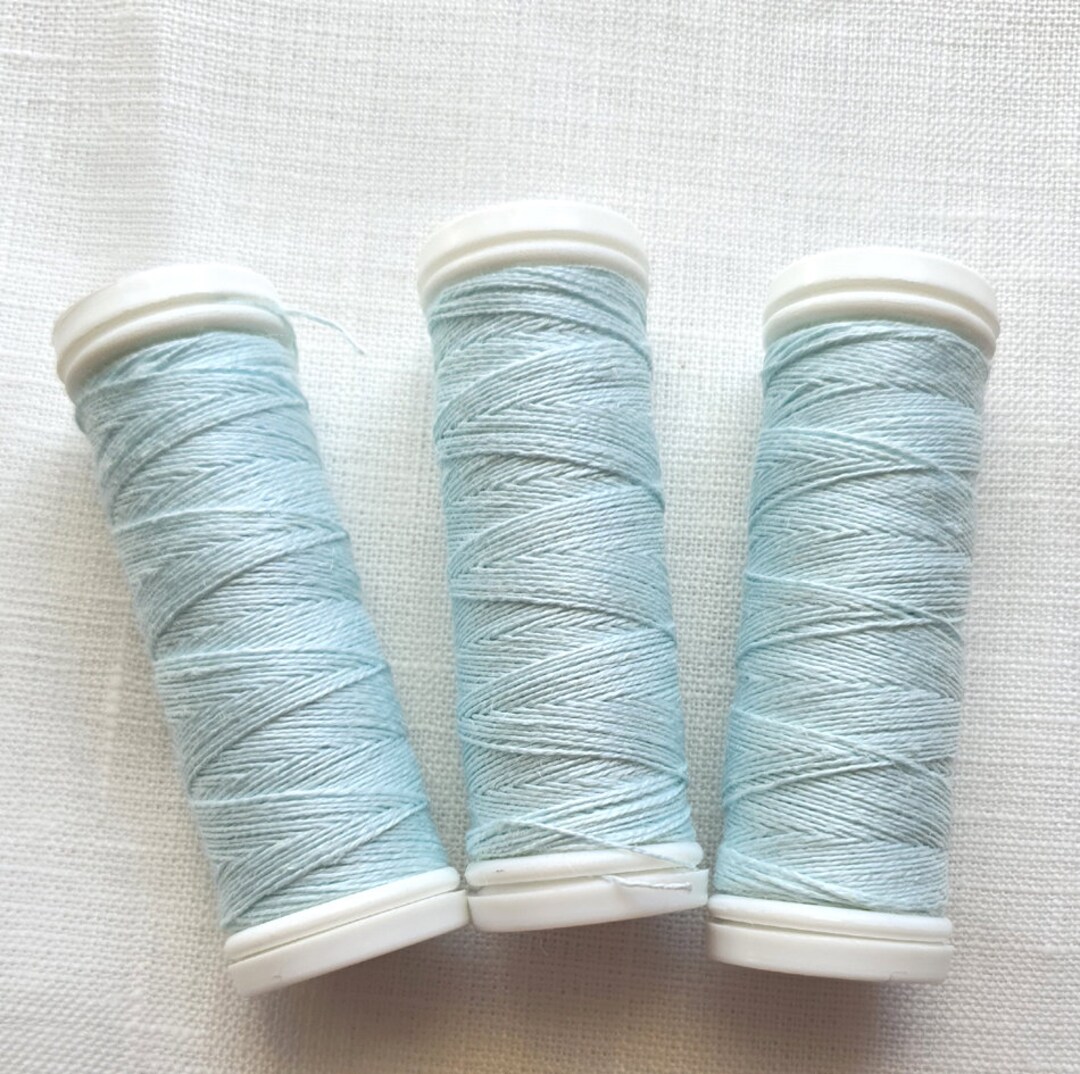 Linen Bobbin 70 M Each, Set of Light Blue Linen Thread 1/5/10/20 Spools ...
