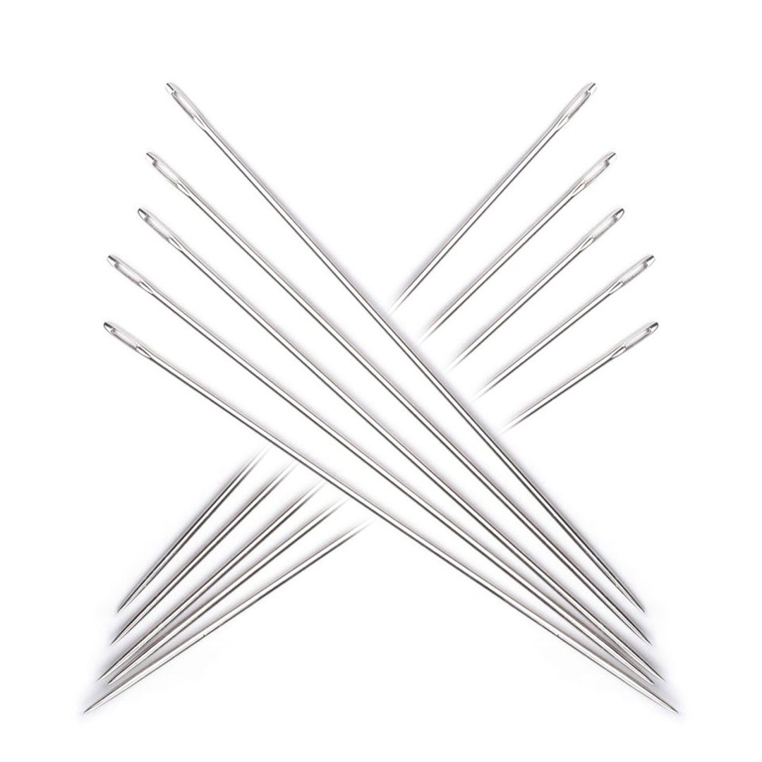 Long Simple Needles 15 Cm, Choose 2/5/10/25 Needles Large Eye Needle ...