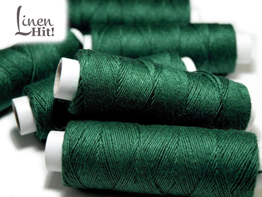 Linen Thread Set 1/5/10/20 Pine Green Spools Hand & Machine Quilting ...
