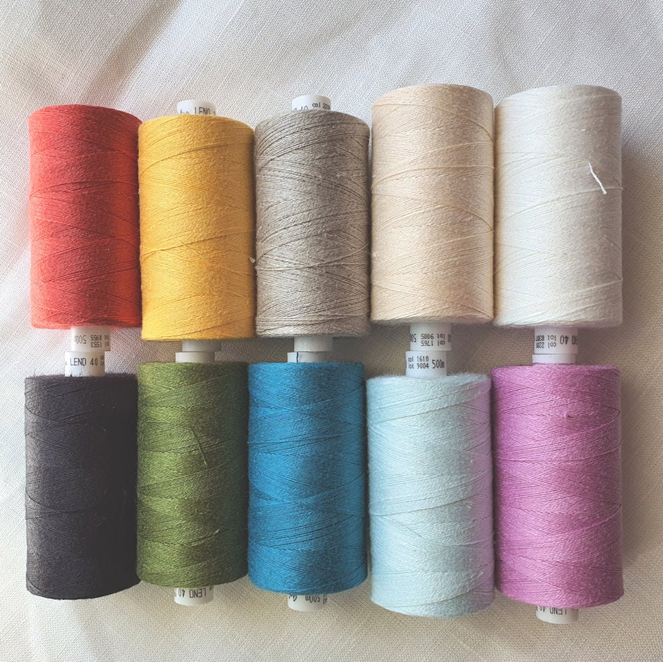 10 Colors of Linen Threads Each Linen Bobbin 500 M Linen - Etsy