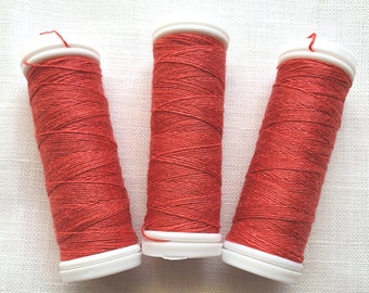 5/10/20 Red Spools of Linen Thread, Hand & Machine Quilting Sewing ...