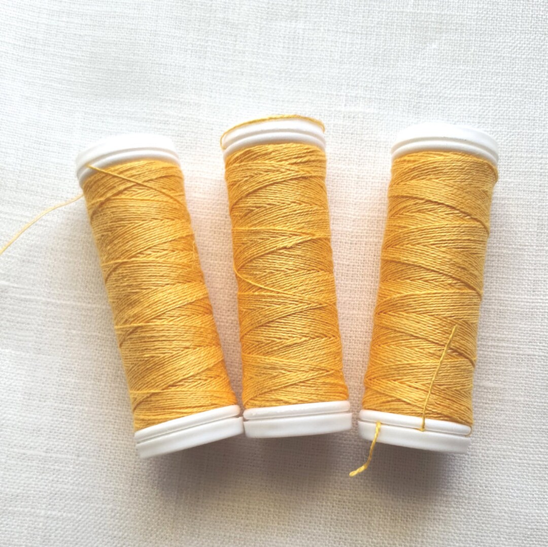 Yellow Linen Bobbin 70 M Each, Set of Linen Thread 1/5/10/20 Spools ...