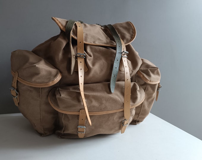 French Vintage Large Scout Lafuma Backpack / French Military Bag ...