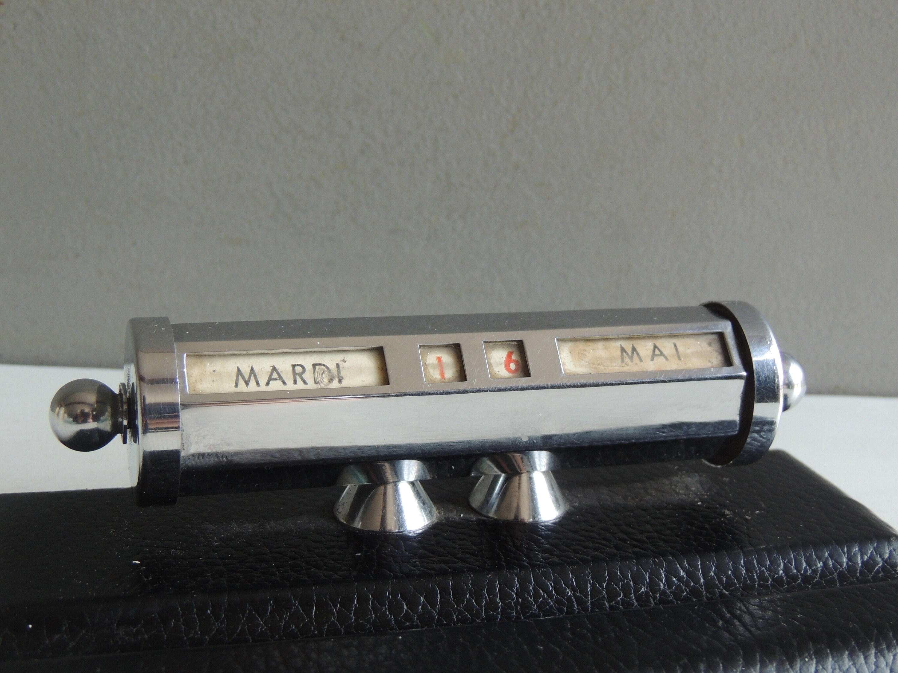 French Vintage Perpetual Flip Calendar Vin Chromed Metal and - Etsy