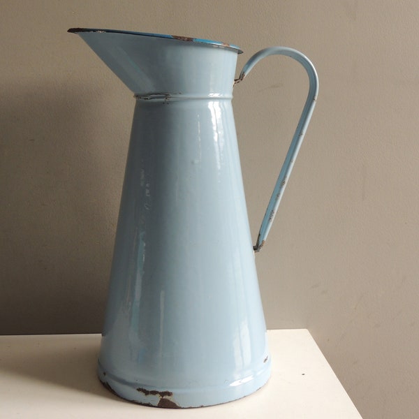 French Enamelware Pitcher - Etsy