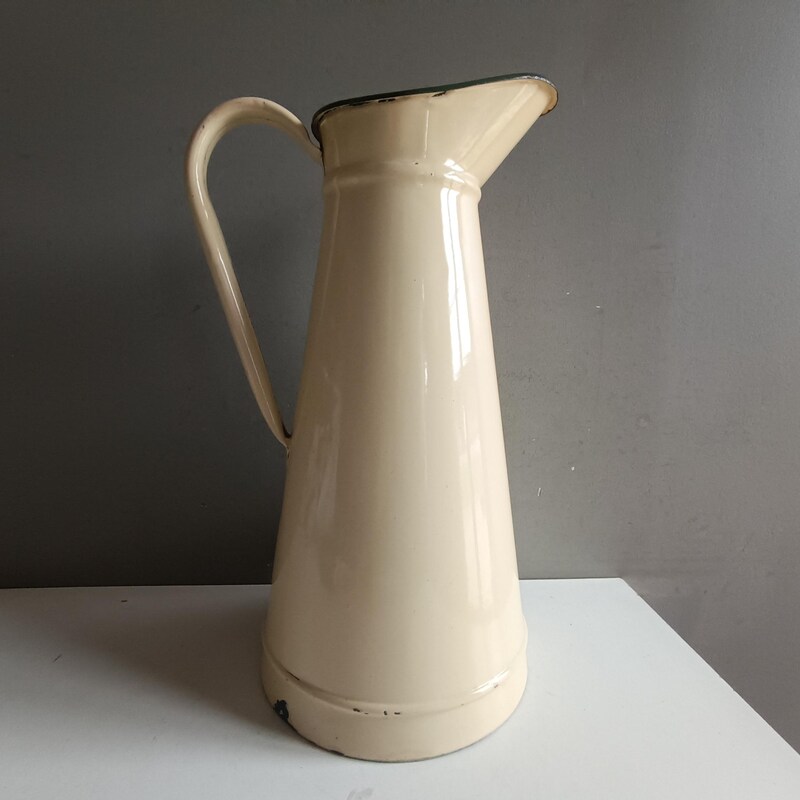 French Enamelware Pitcher - Etsy