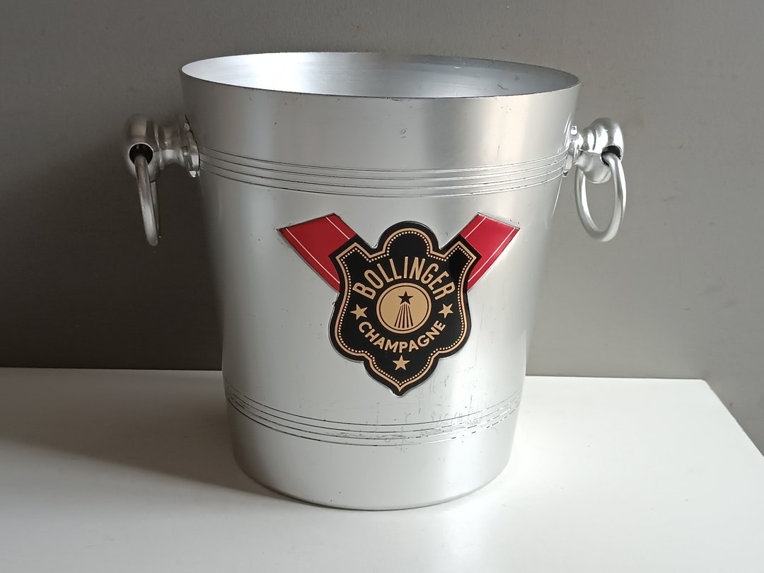 French Vintage Champagne Aluminium Bucket Cooler Bollinger / Ice Bucket ...