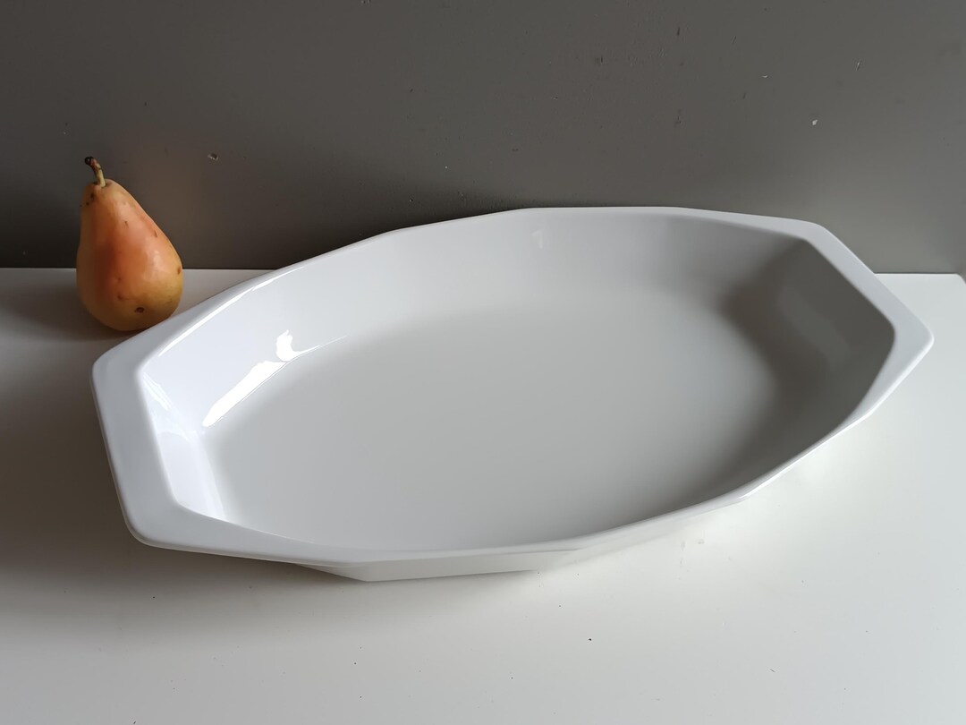 French Large Gratin Fish Dish White Porcelain Pillivuyt for Baking ...
