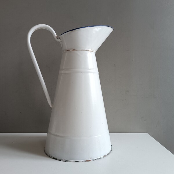 French Enamelware Pitcher - Etsy