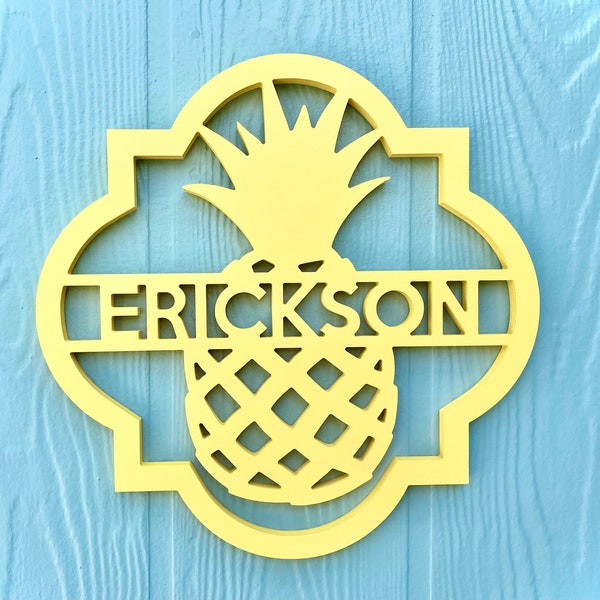 Pineapple Door Decor - Etsy