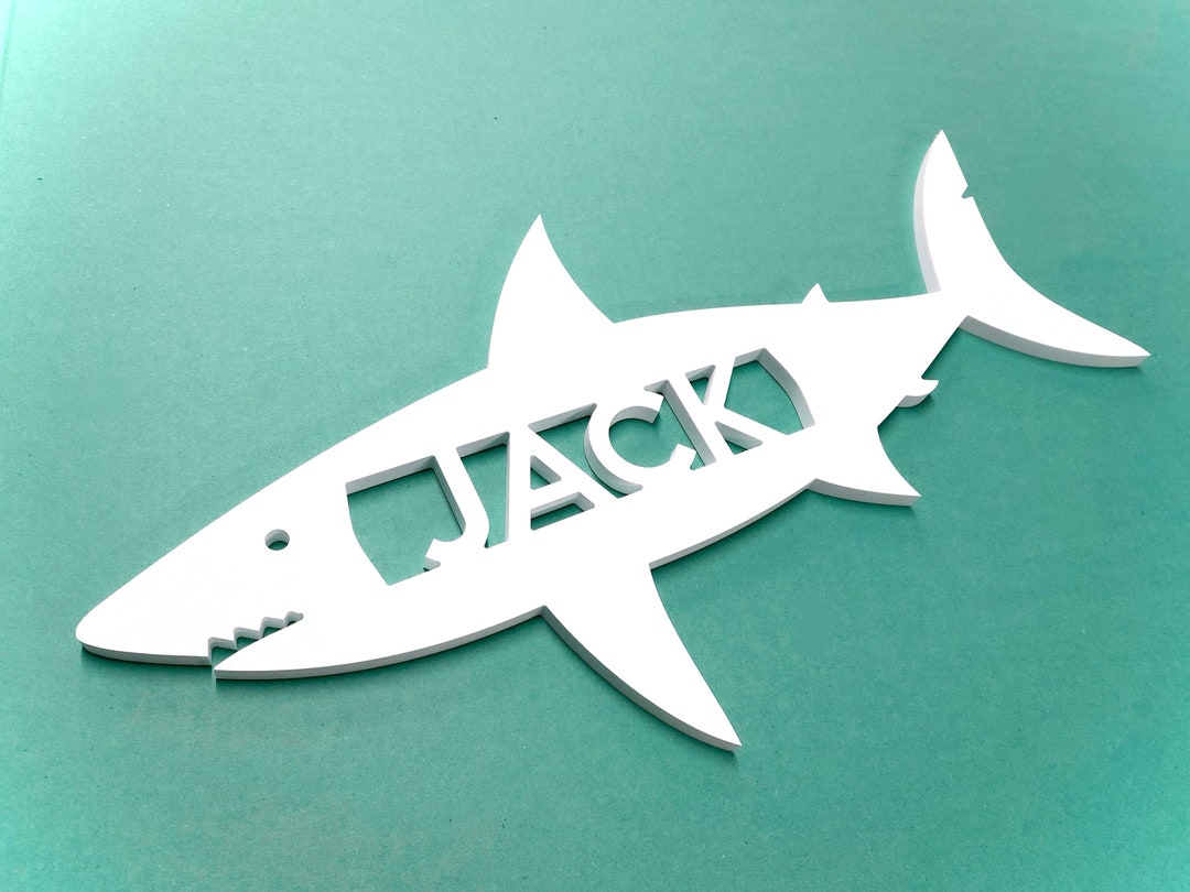 Personalized Shark Name Sign: Nautical Nursery Decor - Etsy