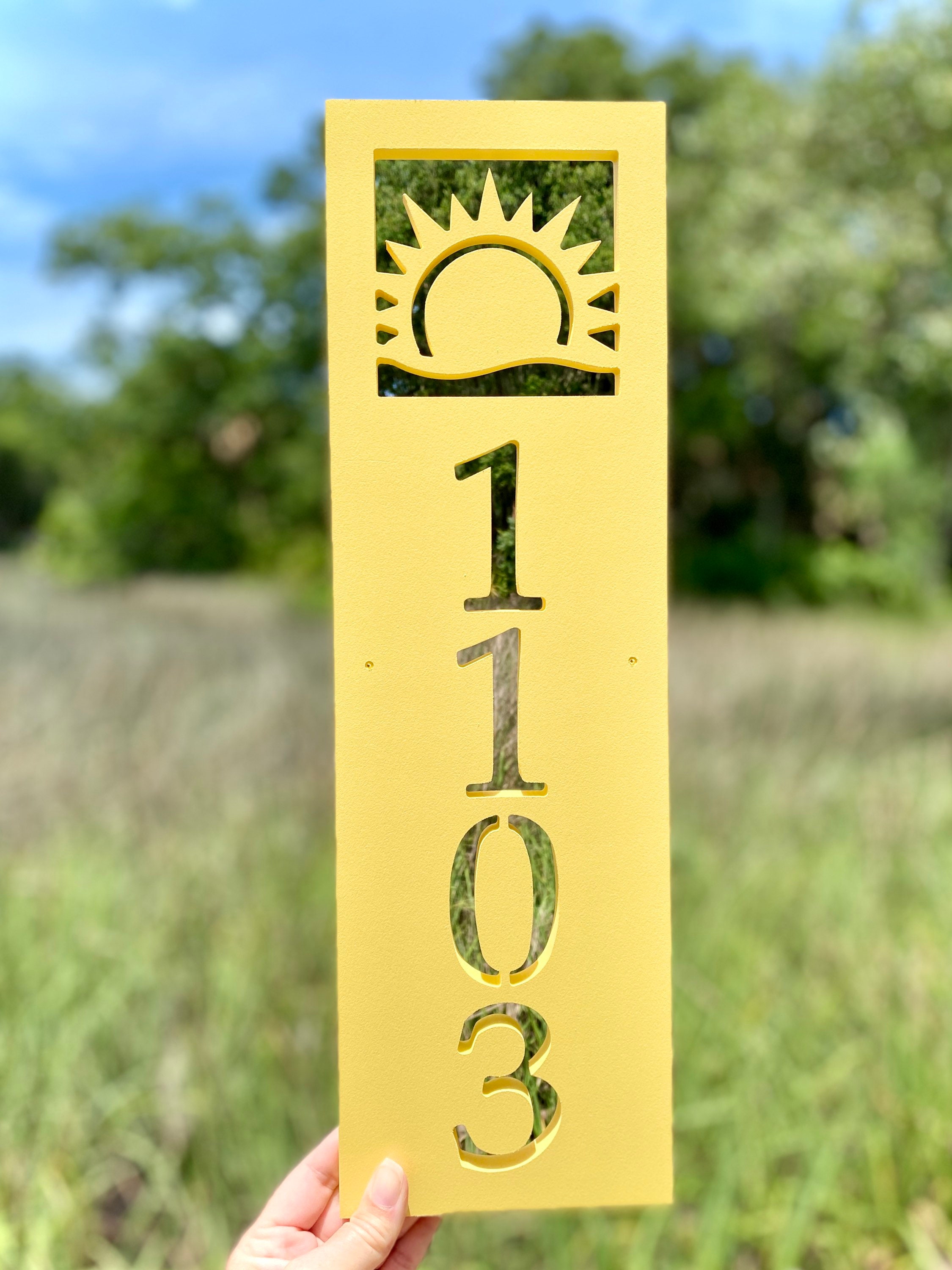 Vertical Sun Address Sign Weatherproof PVC House Numbers - Etsy