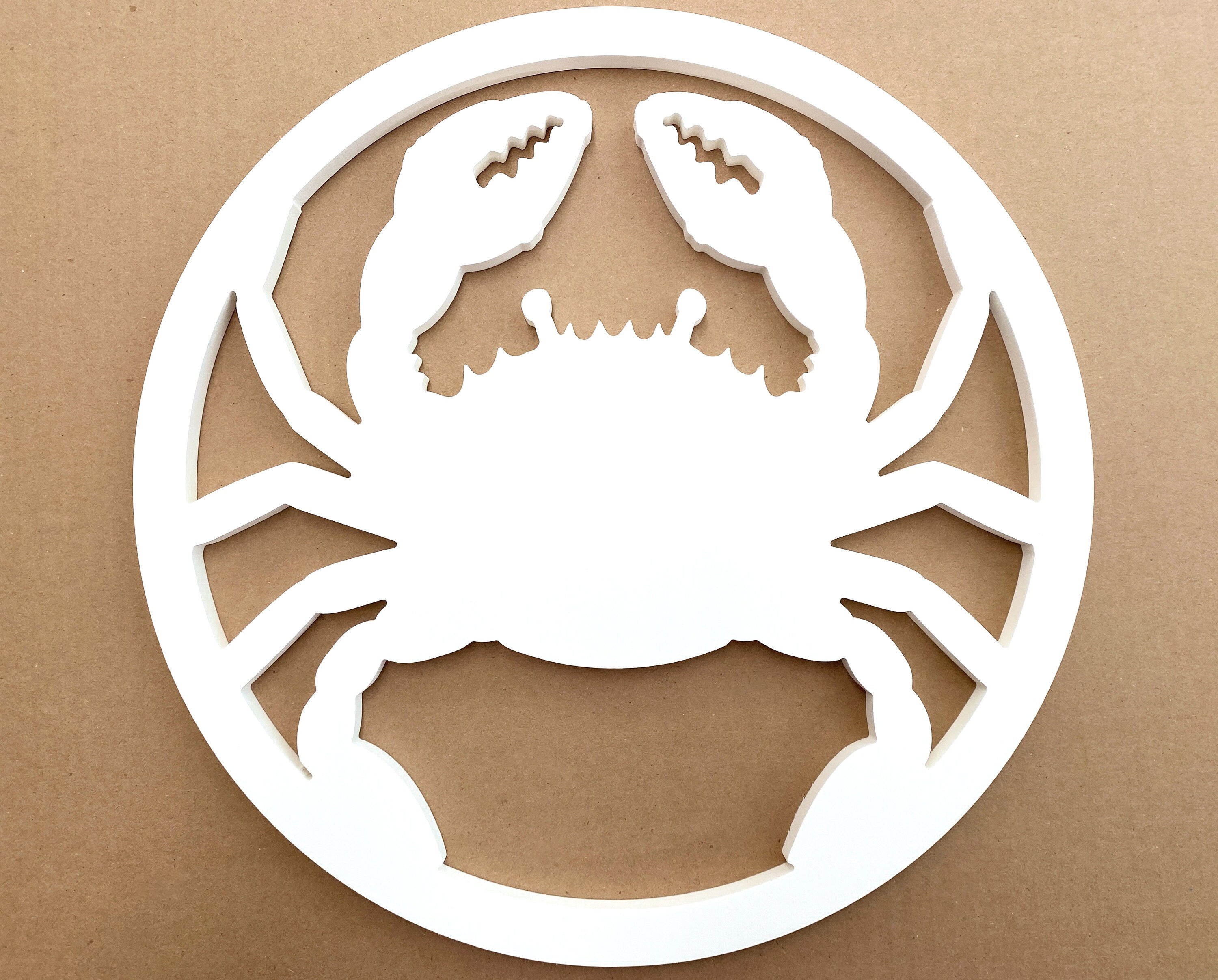 Weatherproof Crab Sign: Coastal Beach House Decor - Outdoor Nautical ...