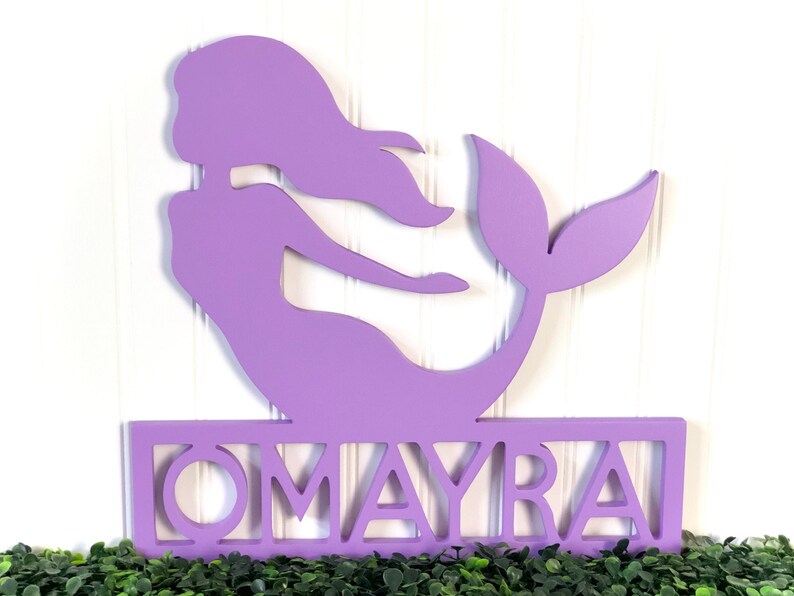 Mermaid Name Sign Girls Mermaid Decor Girls Nursery Wall - Etsy