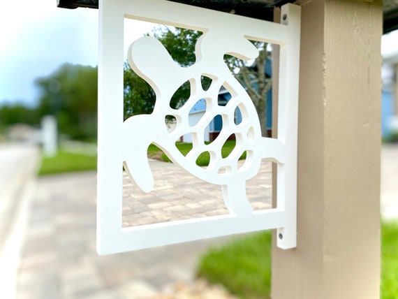 Sea Turtle Mailbox Bracket Weatherproof PVC Coastal Beach | Etsy