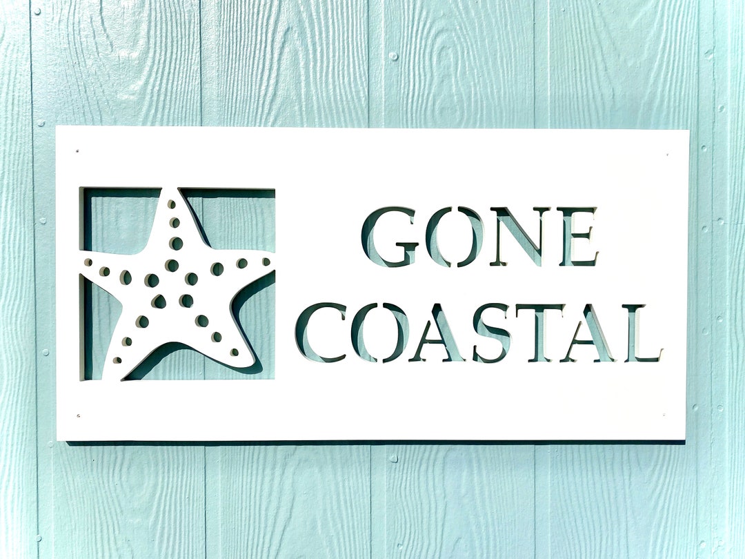 Custom Starfish House Name Sign: Weatherproof Nautical Beach House ...