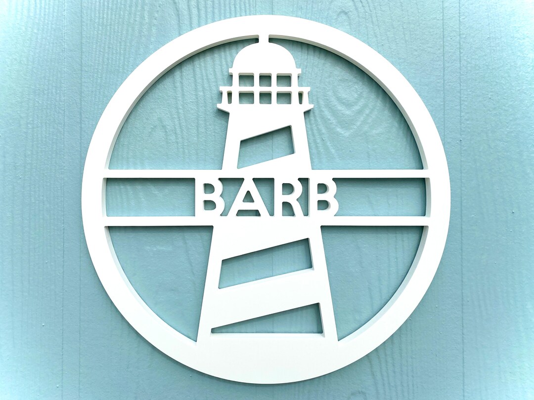 Personalized Nautical Lighthouse Name Sign: Weatherproof Coastal Home ...
