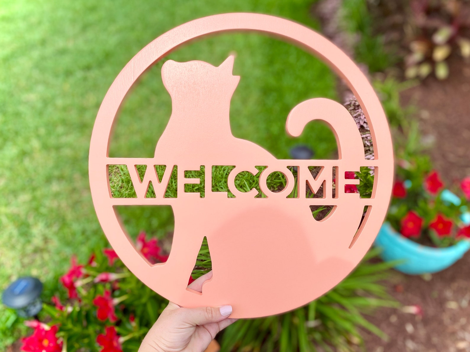 Cat Door Hanger Cat Welcome Sign Cat Home Decor Custom - Etsy