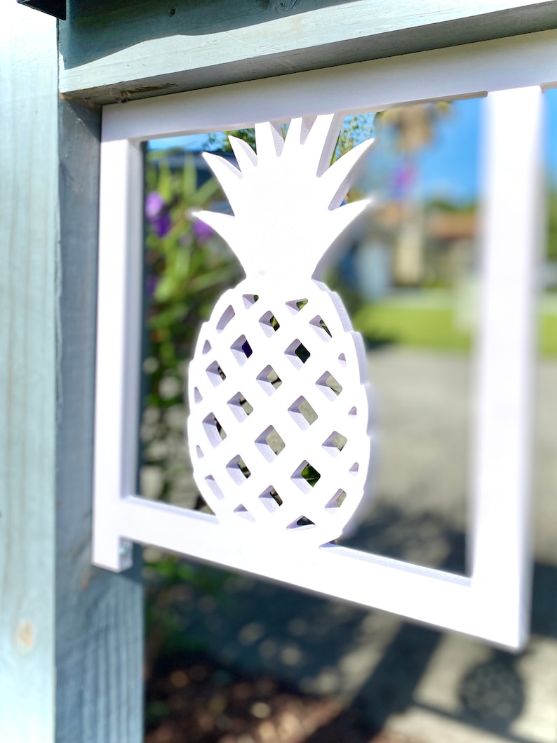 Pineapple Mailbox Bracket Weatherproof PVC Coastal Beach - Etsy