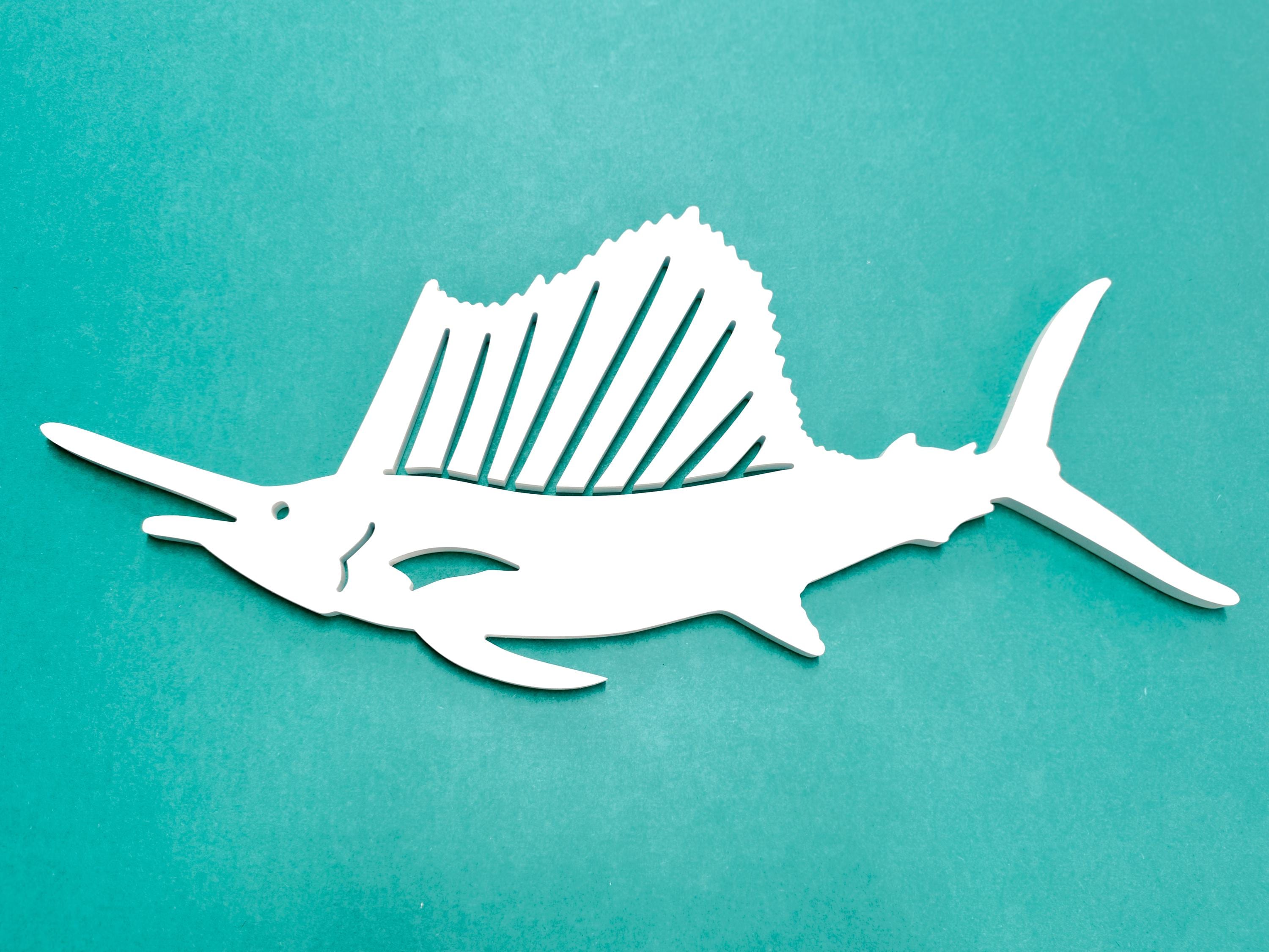 Weatherproof Sailfish Sign: Coastal Beach House Decor - Outdoor Wall ...
