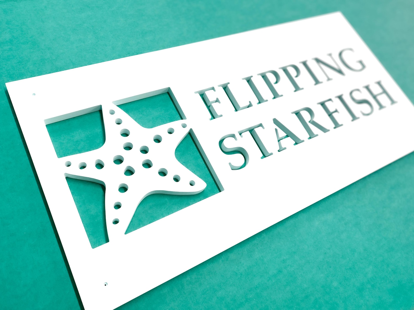 Custom Starfish House Name Sign: Weatherproof Nautical Beach House ...