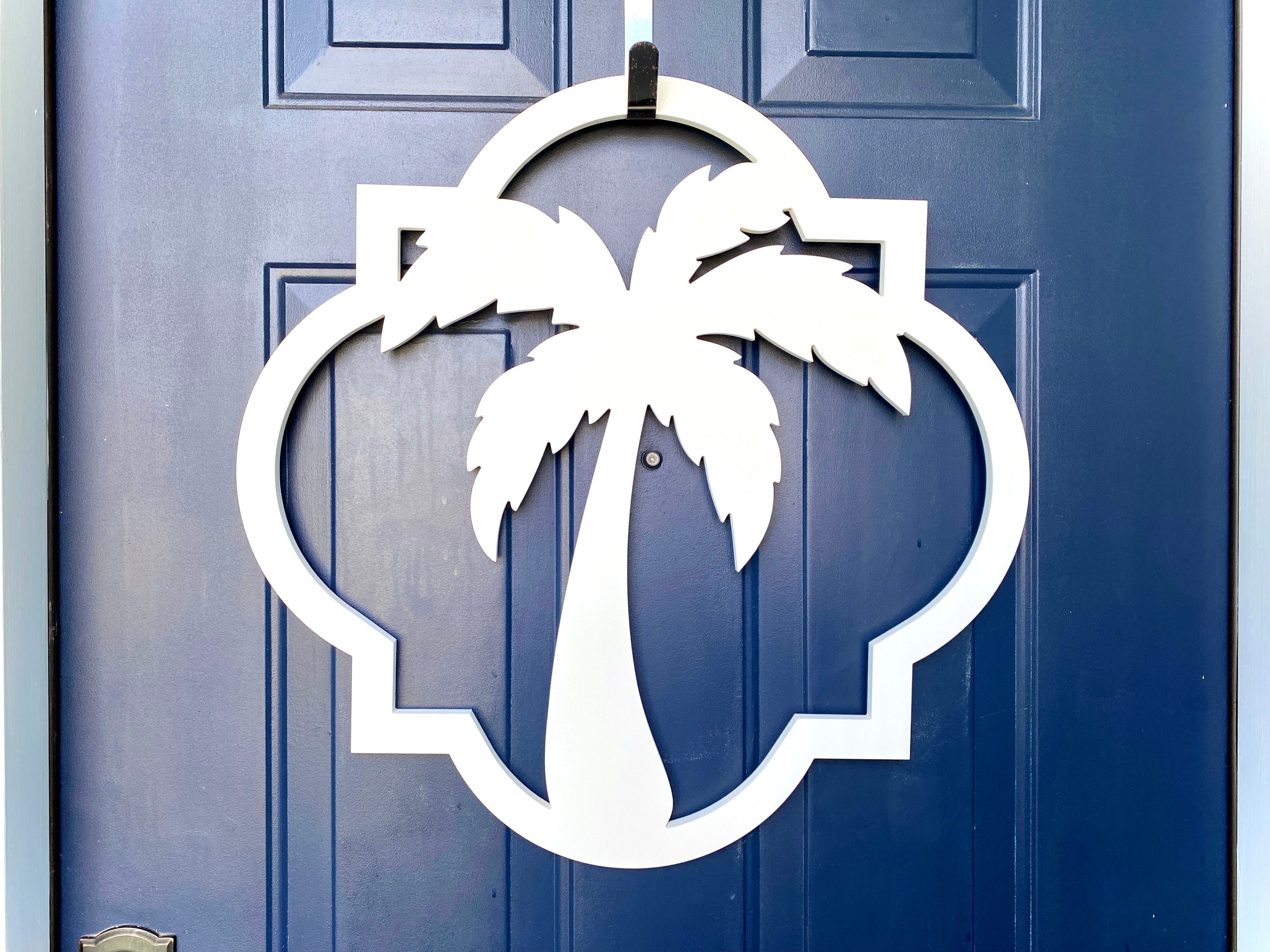 Palm Tree Door Hanger Exterior Weatherproof PVC House Sign - Etsy