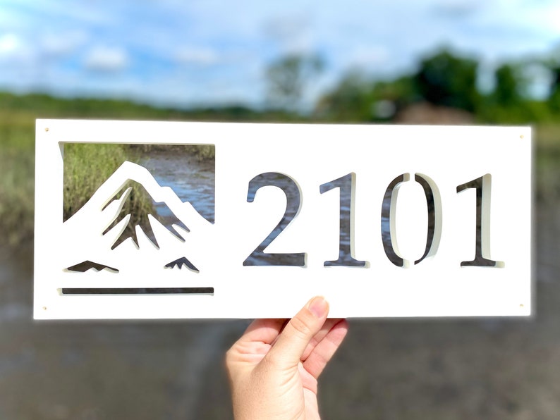 Mountain Address Sign: Weatherproof PVC Cabin Decor - Etsy